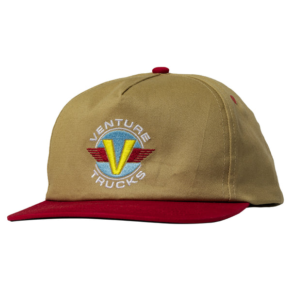 VENTURE Wings Adjustable Cap - Tan/Red - STM Snow Surf Skate
