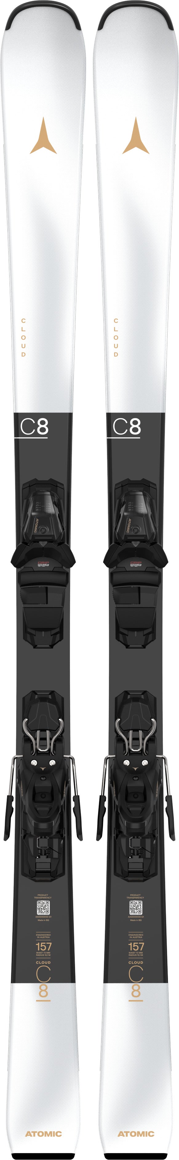 Atomic Cloud C8 + M 10 GW Binding - Womens 2026 White/Black 157 - STM Snow Surf Skate