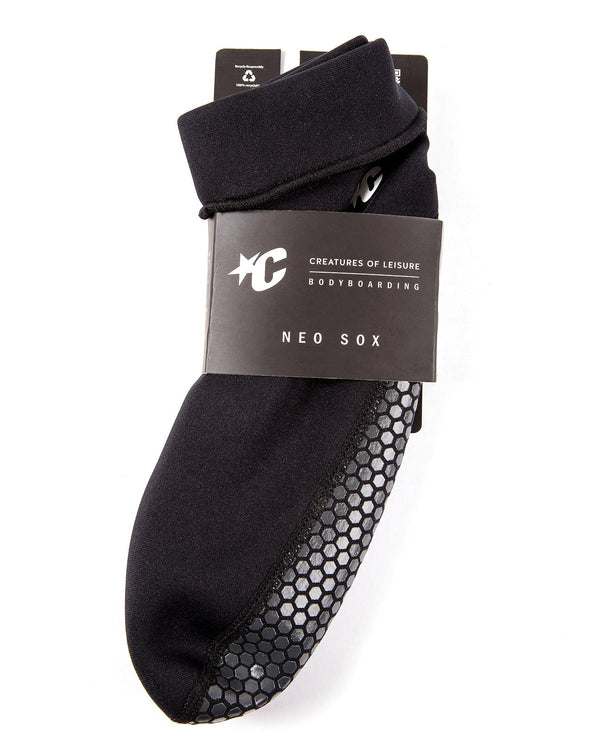 Creatures Neo Fin Hi Cut Sock - Black - STM Snow Surf Skate